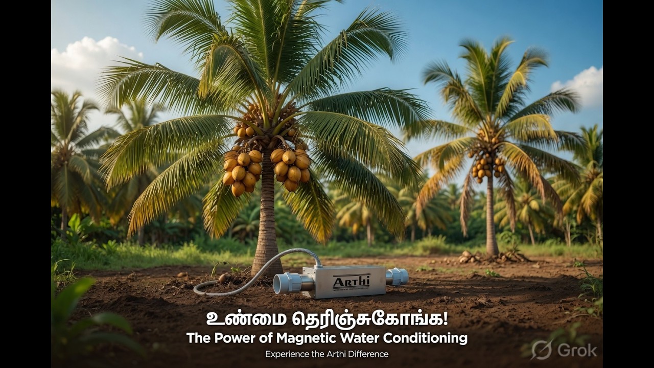 COCONUT | ARTHI MAGNETIC SALT WATER CONDITIONER - YouTube