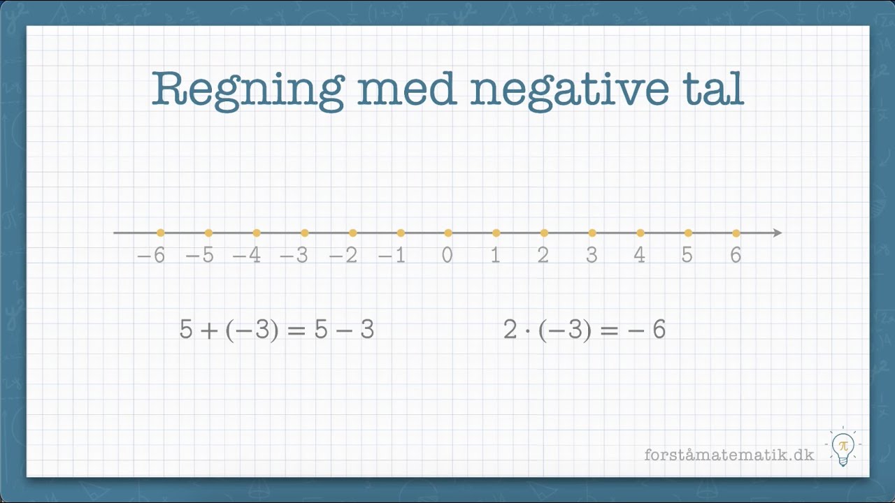Regning med negative tal - YouTube