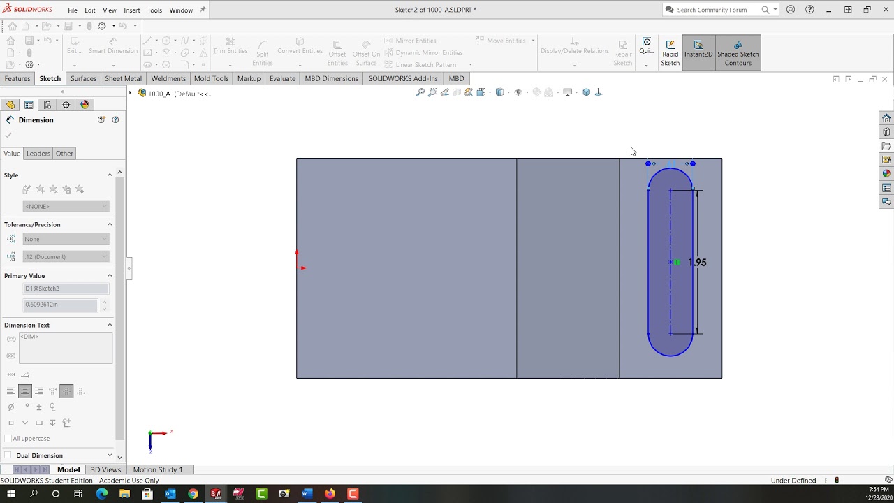 Straight Slot Sketch - YouTube