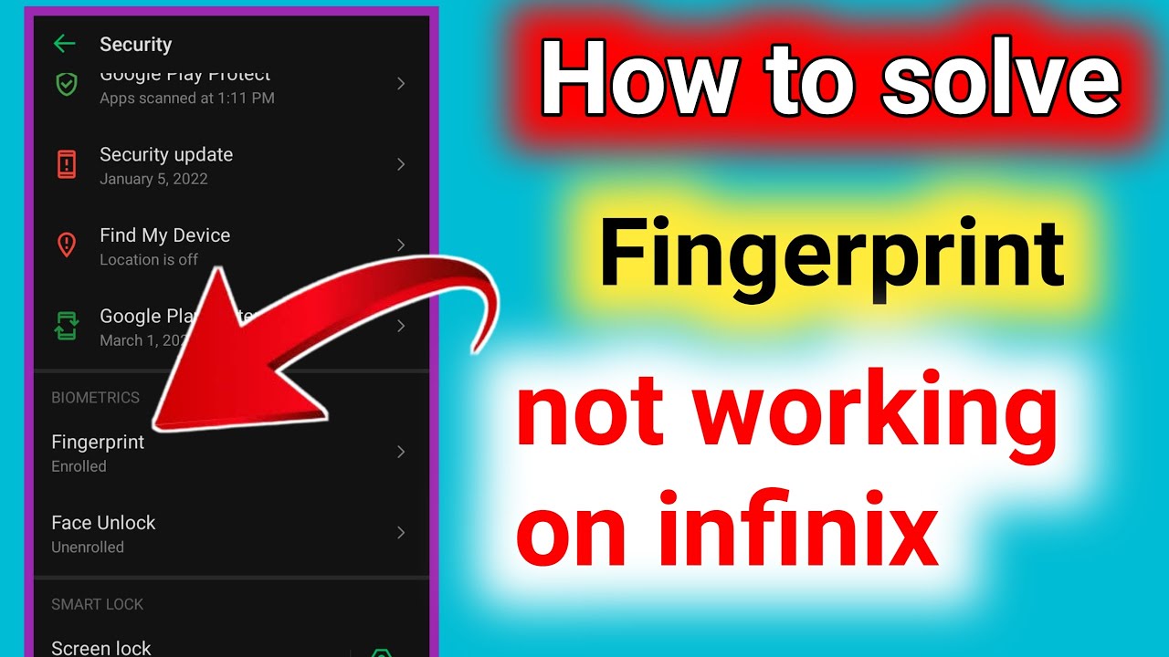 How To Solve Infinix Fingerprint Option Not Working Or Missing Problem 2022 fix Infinix How To Solve Infinix Fingerprint Option Not Working Or Missing Problem 2022 fix Infinix