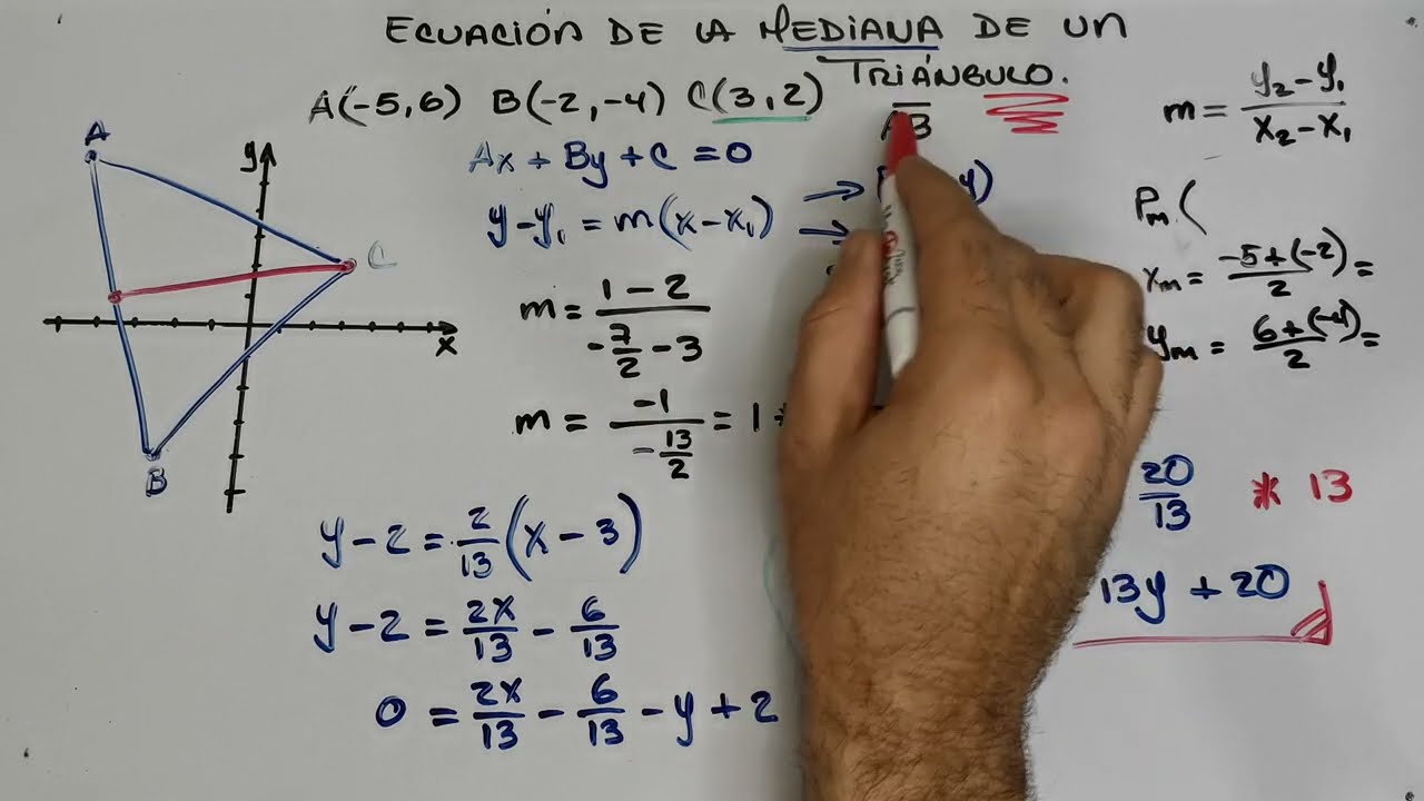 Ecuación de la Mediana - YouTube