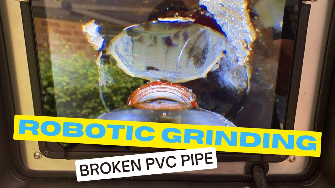 Robotic Grinding Broken PVC Pipe Then Installing a Sectional Patch ...