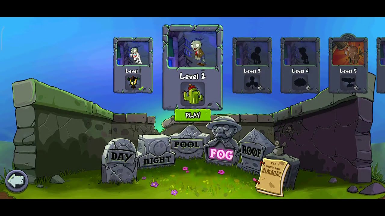 Plants Vs Zombies Pog level 2 cazep house - YouTube