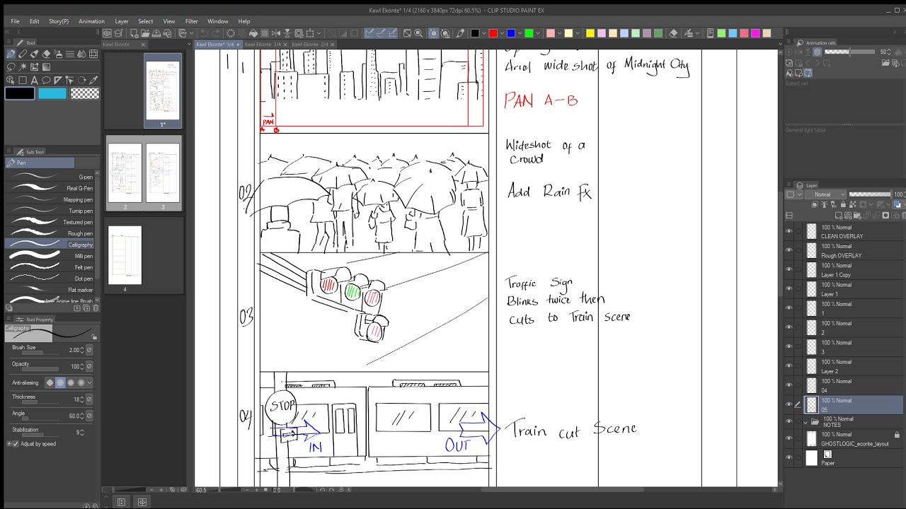 how to interpret a storyboard to rough layout - YouTube