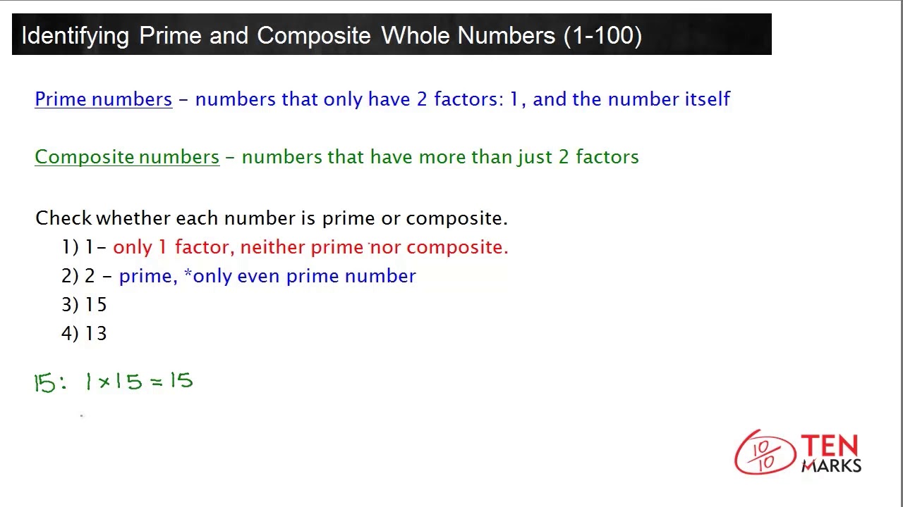 Identifying Prime and Composite Whole Numbers: 4.OA.4 - YouTube