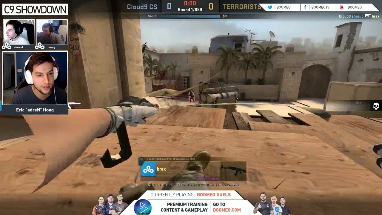 Shroud vs Swag/Brax - Cloud9 Showdown Boomeo Duels Bo3 - Map 1 on ...
