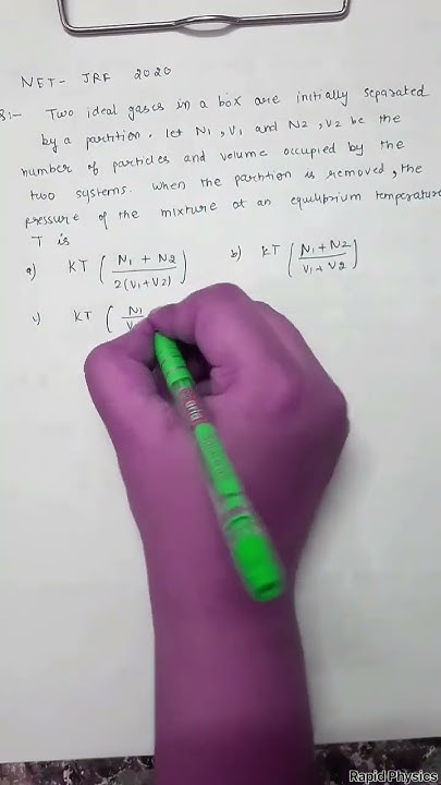 PYQ |CSIR NET- JRF| STATISTICAL MECHANICS| GATE| JEST |TIFR |BARC| IIT- JAM||Rapid Physics ...