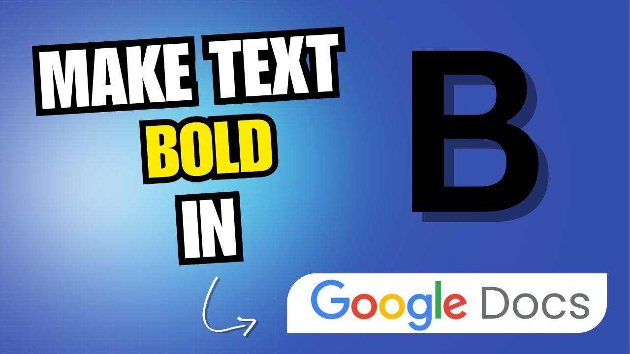 How To Make Text Bold In Google Docs - YouTube