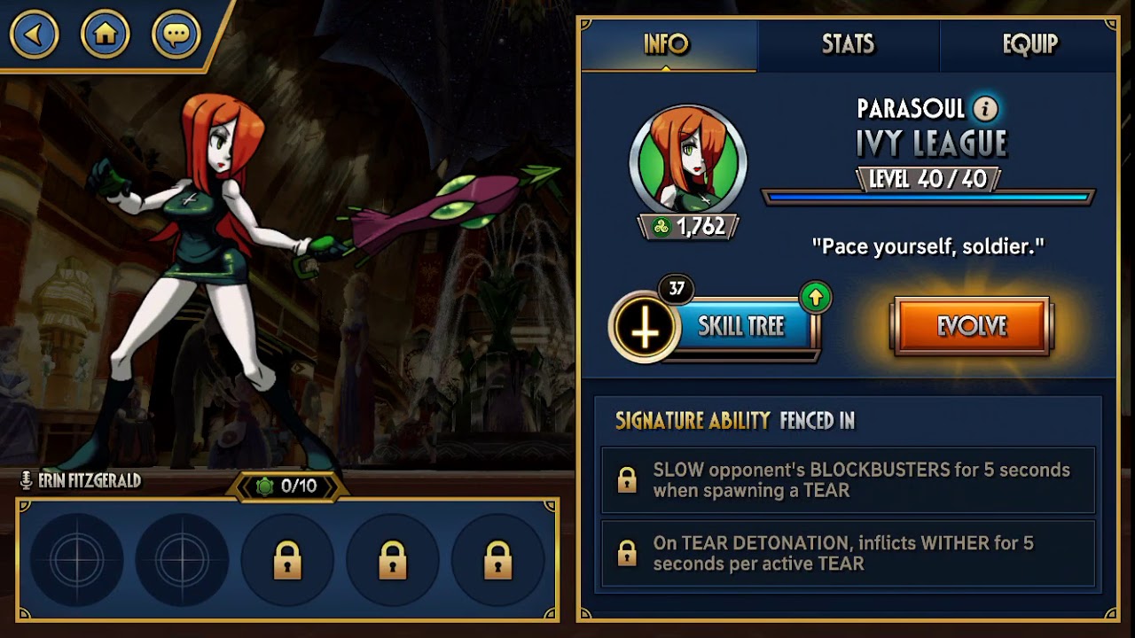 Skullgirls Mobile - Evolving Primed Parasoul to Diamond - YouTube