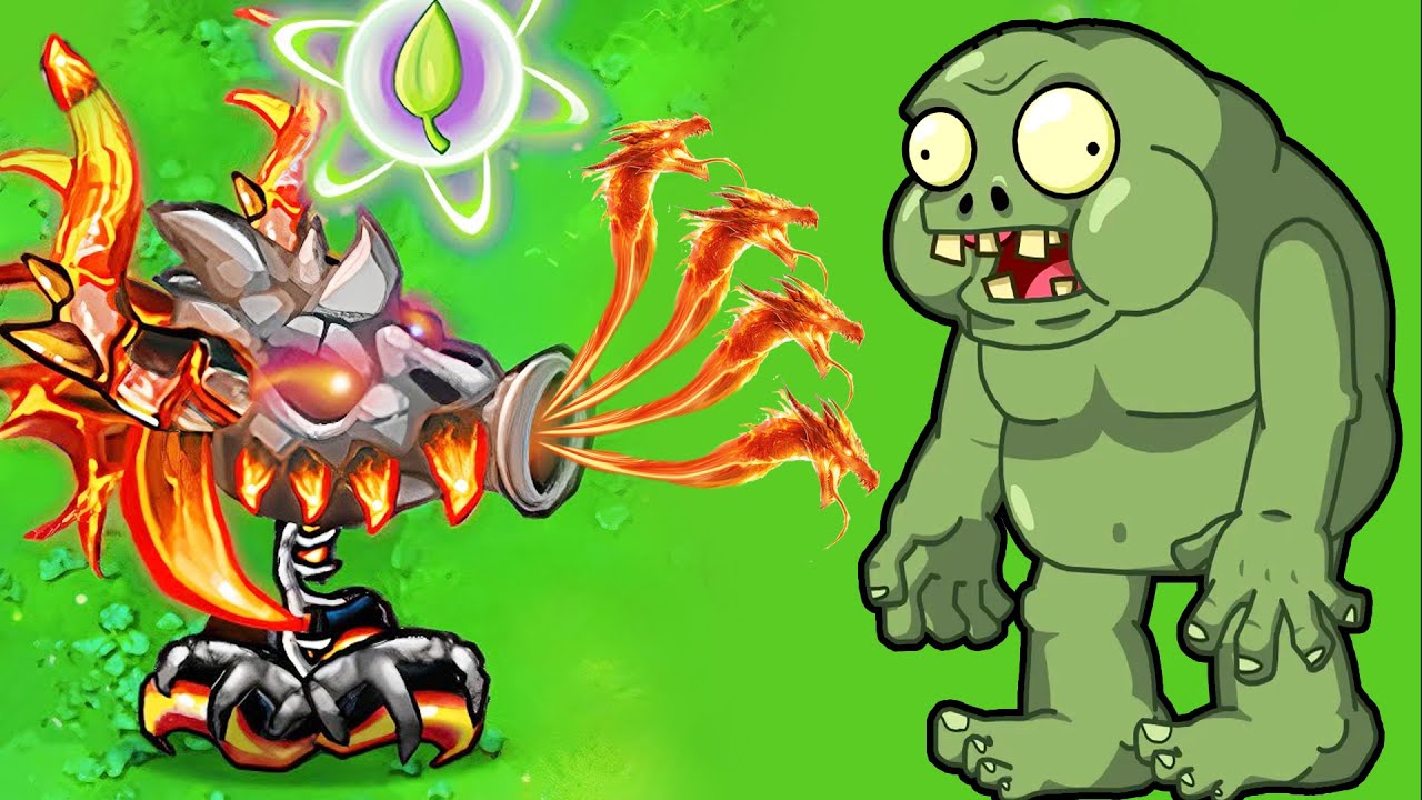 Fire Dragon Pea Shooter Vs Mega Frog Gargantur Zombie | Pvz Funny ...