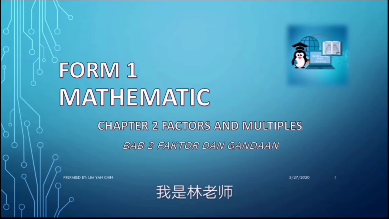 BAB 2 Faktor Dan Gandaan | Chapter 2 Factors and Multiples |Form 1 ...