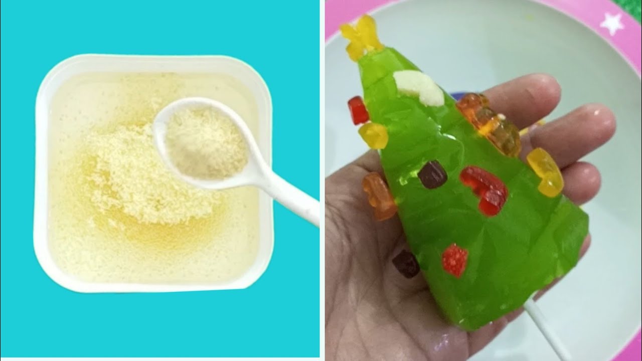 ASMR Gelatin Turning into the Jiggly Jelly CHRISTMAS TREE🌲🌲🌲 - ASMR ...