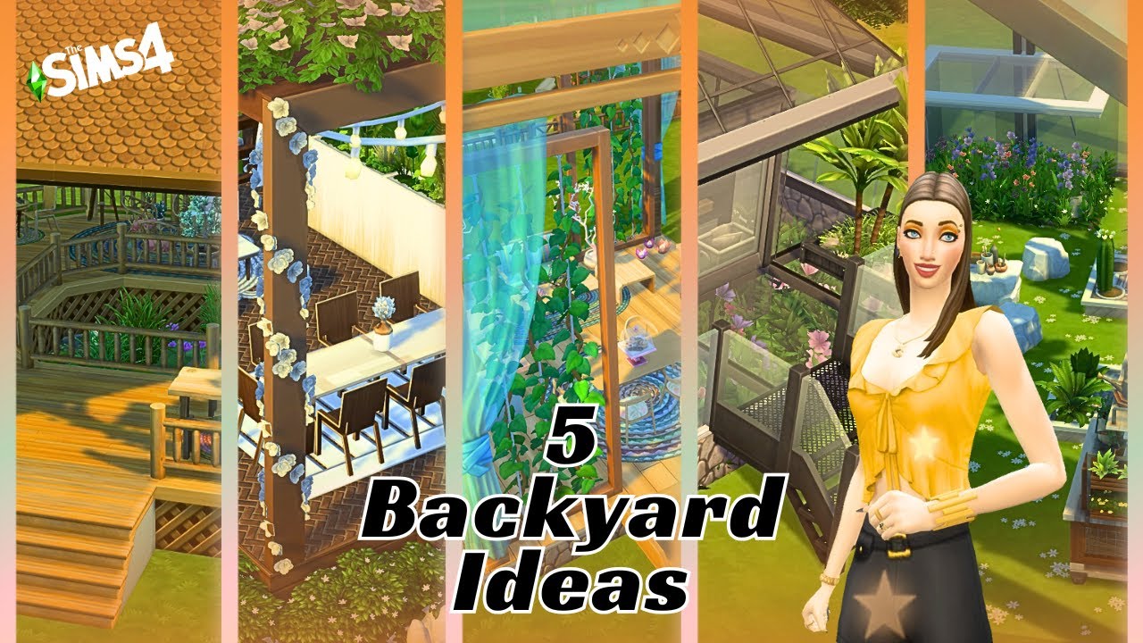 Sims 4 😉 5 Outdoor Setups For Your Sims' Backyard 🍀☀😎 - YouTube