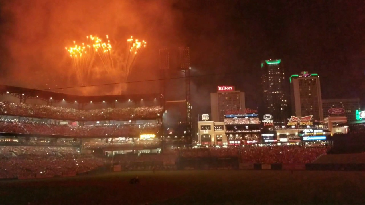 Busch Stadium fireworks finale 7/3/17 - YouTube