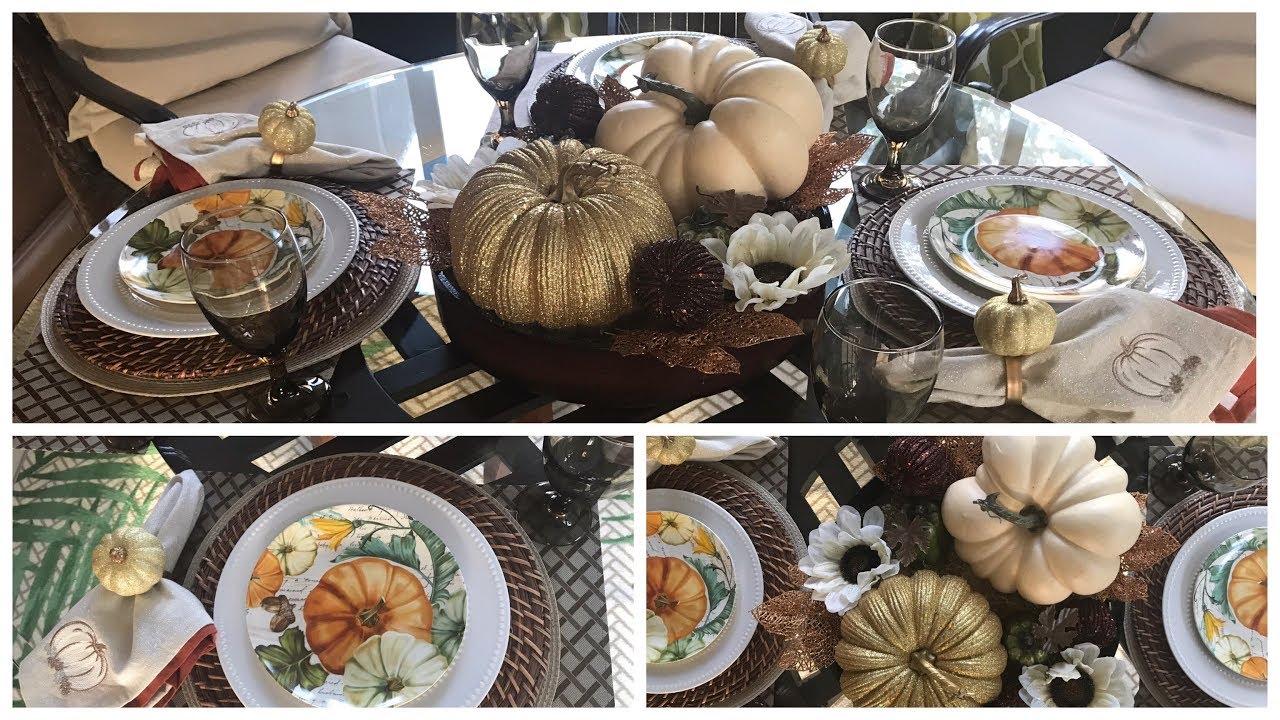 Fall Tablescape on a Round Table | 2018 - YouTube
