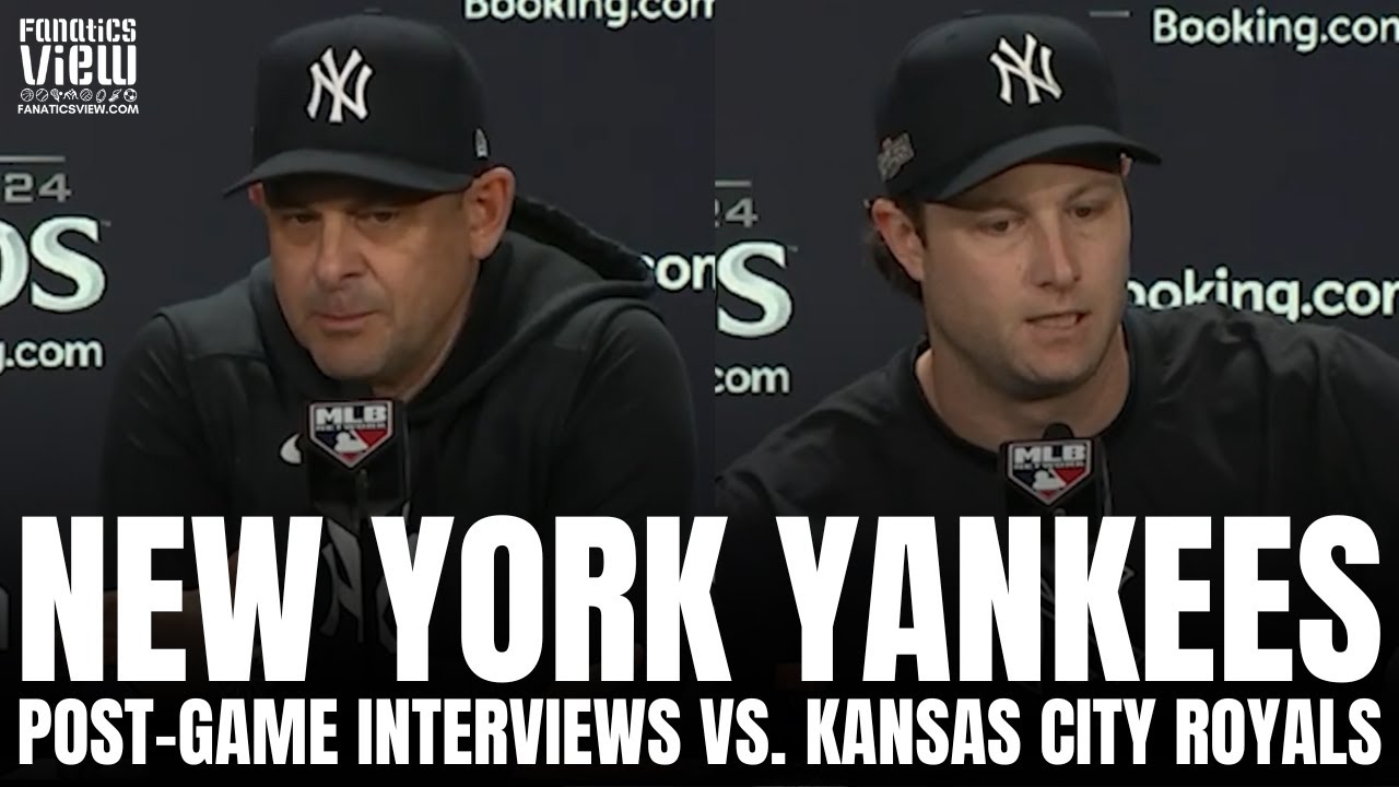 Gerrit Cole & Aaron Boone Recap New York Yankees Multiple Comeback Win in GM1 vs. Kansas City ...