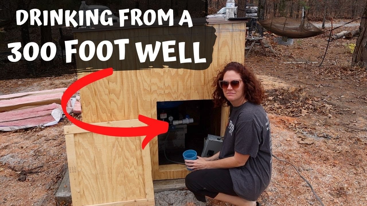 Finishing The Off-Grid Tiny Well House | We Taste Test Our Well Water ...