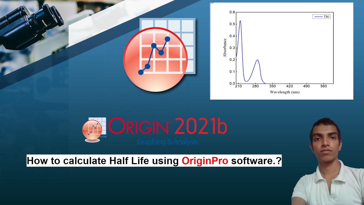 How to calculate half life using OriginPro software ? - YouTube