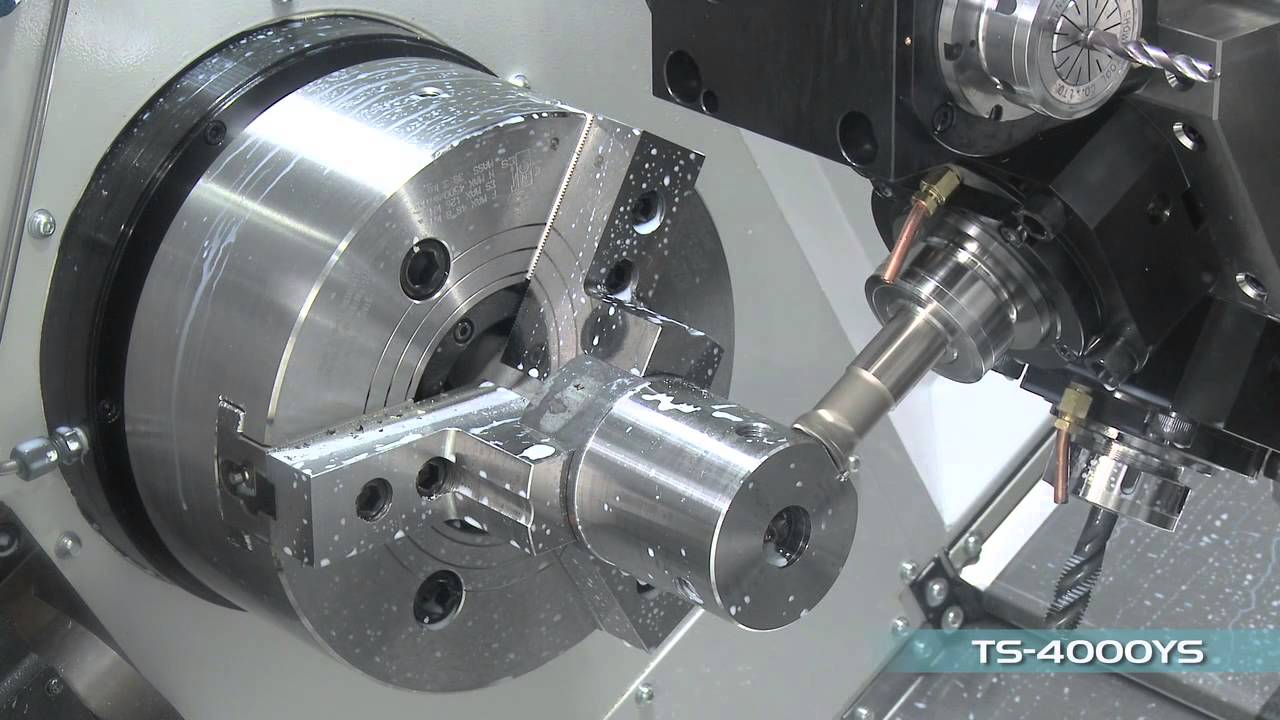 Takisawa TS-4000YS CNC Turning Centre - Y Axis & Sub Spindle - YouTube