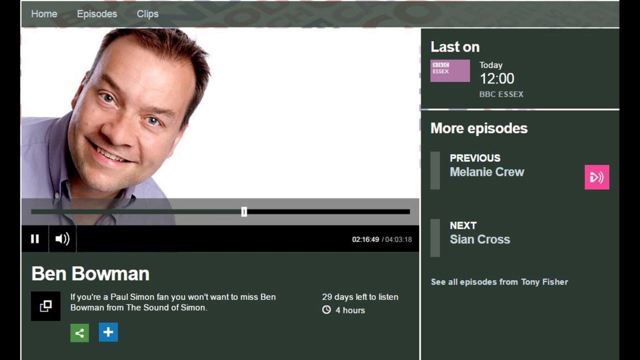 The Sounds of Simon on BBC Radio Essex - YouTube