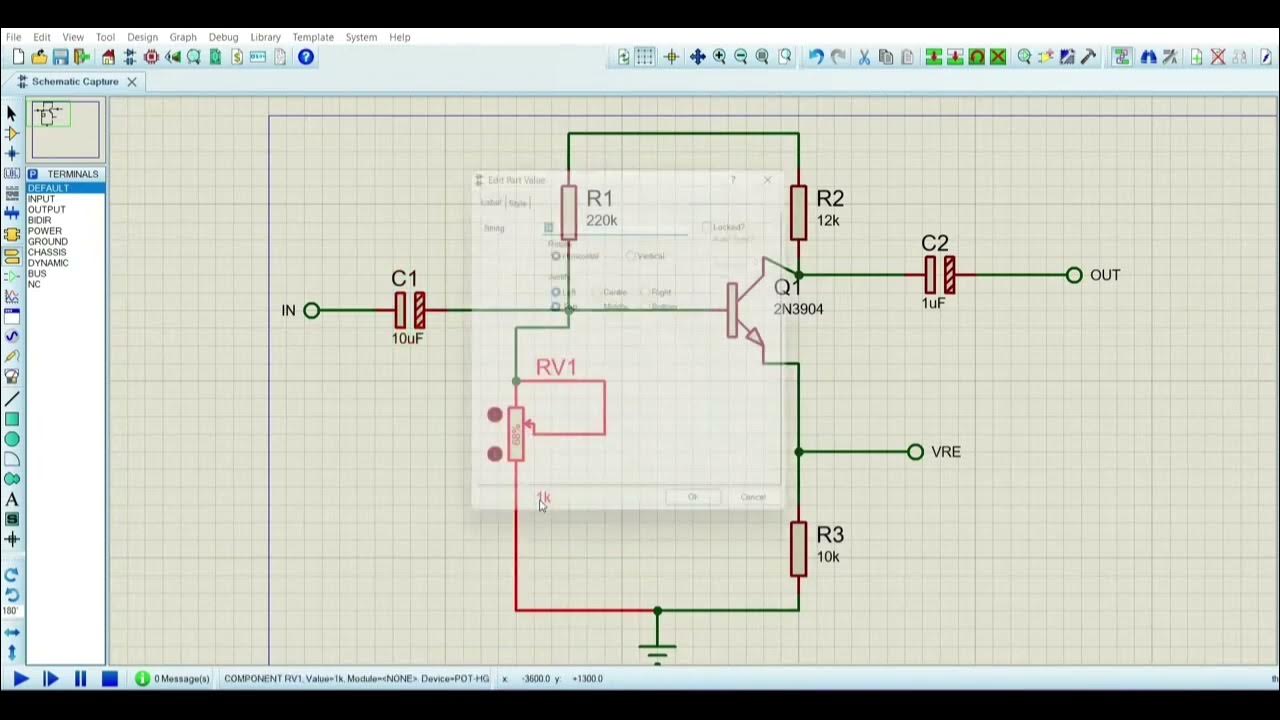 TASK 3: TRANSISTOR BIASED ANALYSIS USING PROTEUS VSM - YouTube