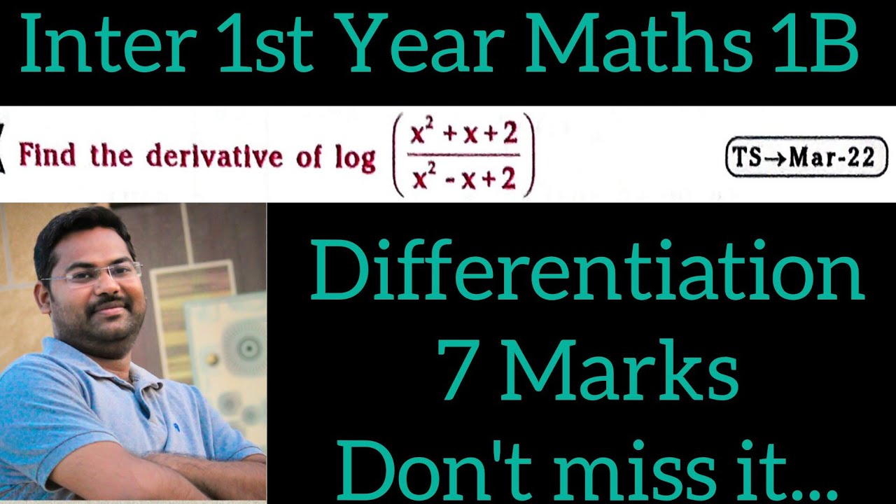 Inter 1st Year Maths 1B||Differentiation@maths naresh eclass - YouTube