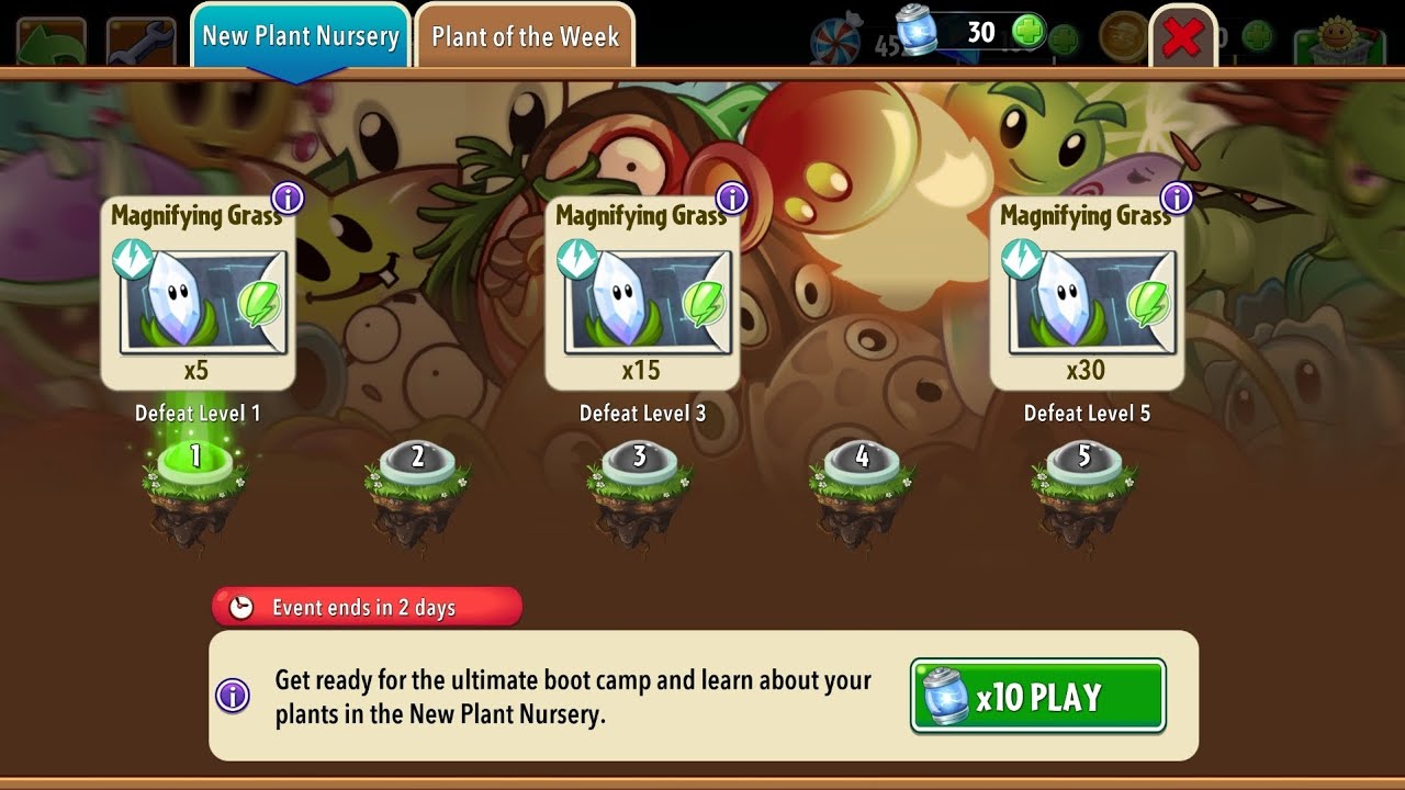 Magnifying Grass New Plant Of Nursery Event (Plants vs Zombies 2) # ...