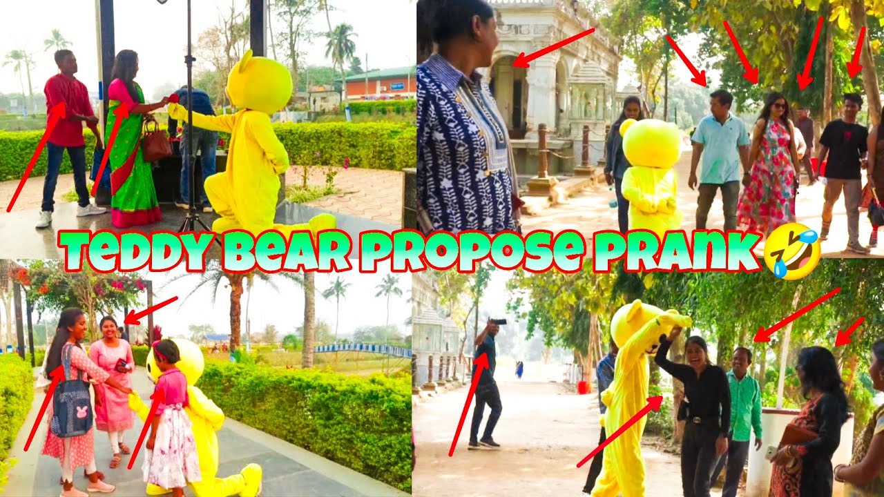 Teddy bear propose prank 🤣 #prank #proposeprank #viralvideo #comedy # ...