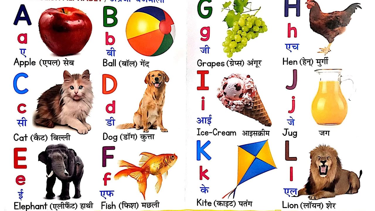 A for Apple B for Ball C for Cat D for Dog E for Elephant - YouTube