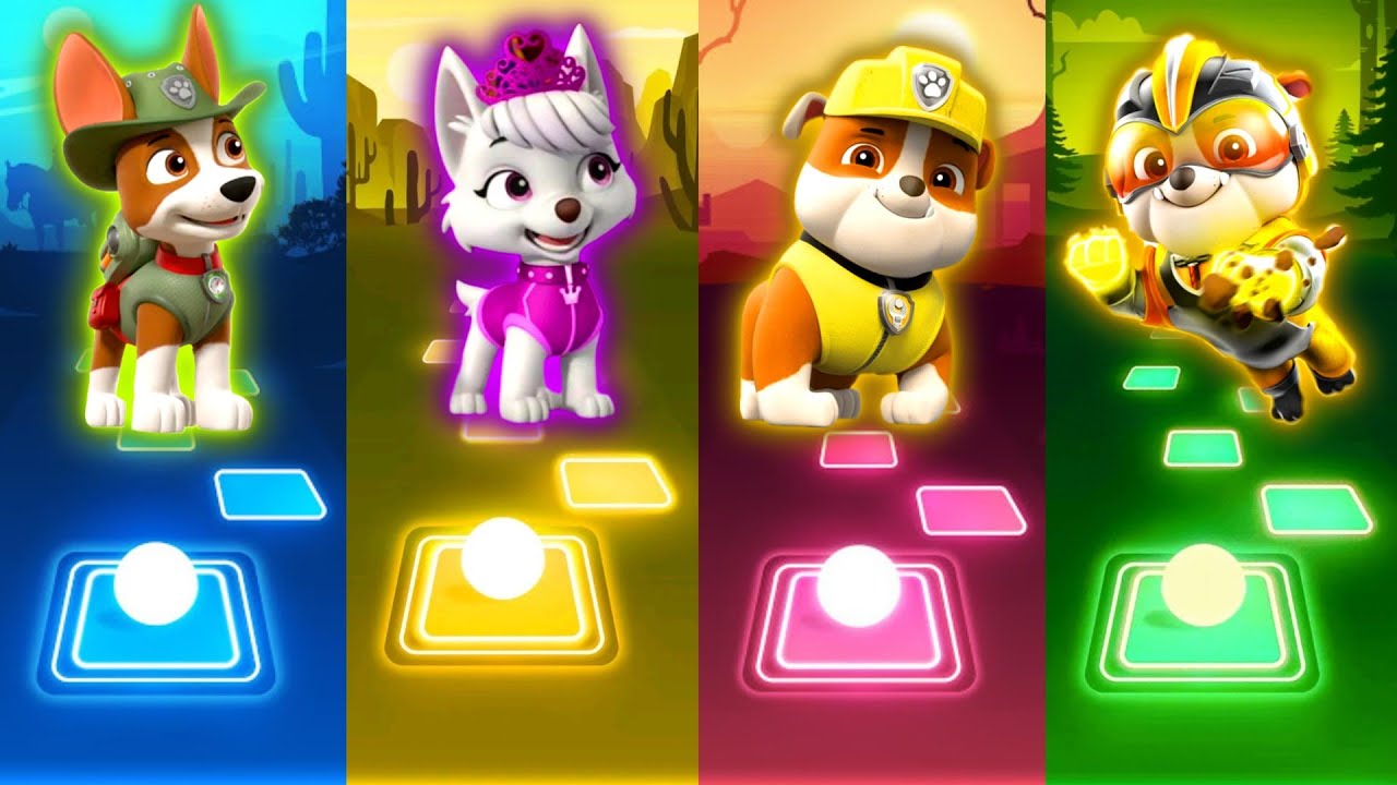 Tracker - Sweetie - Rubble - Super Rubble | Paw Patrol Mighty Pups Team ...