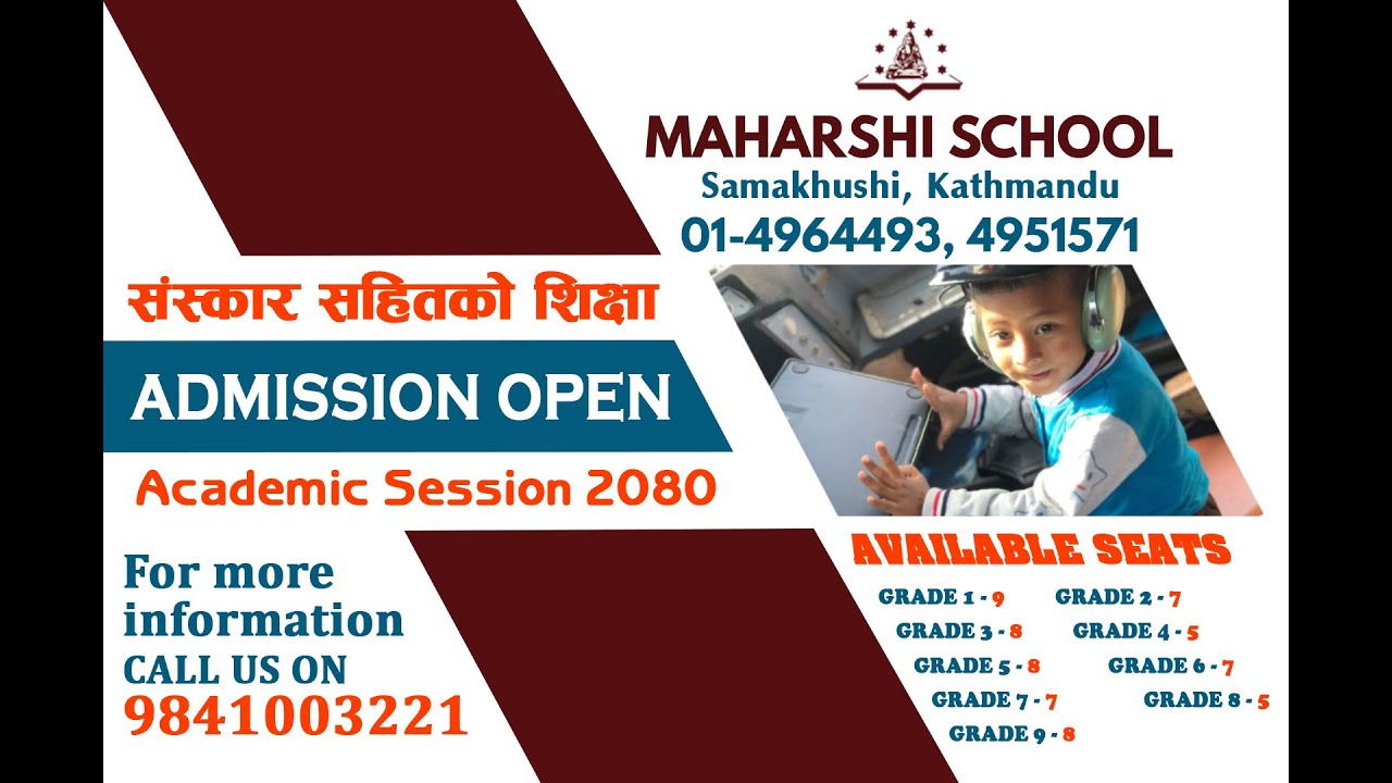 Maharshi School || Admission Open - YouTube