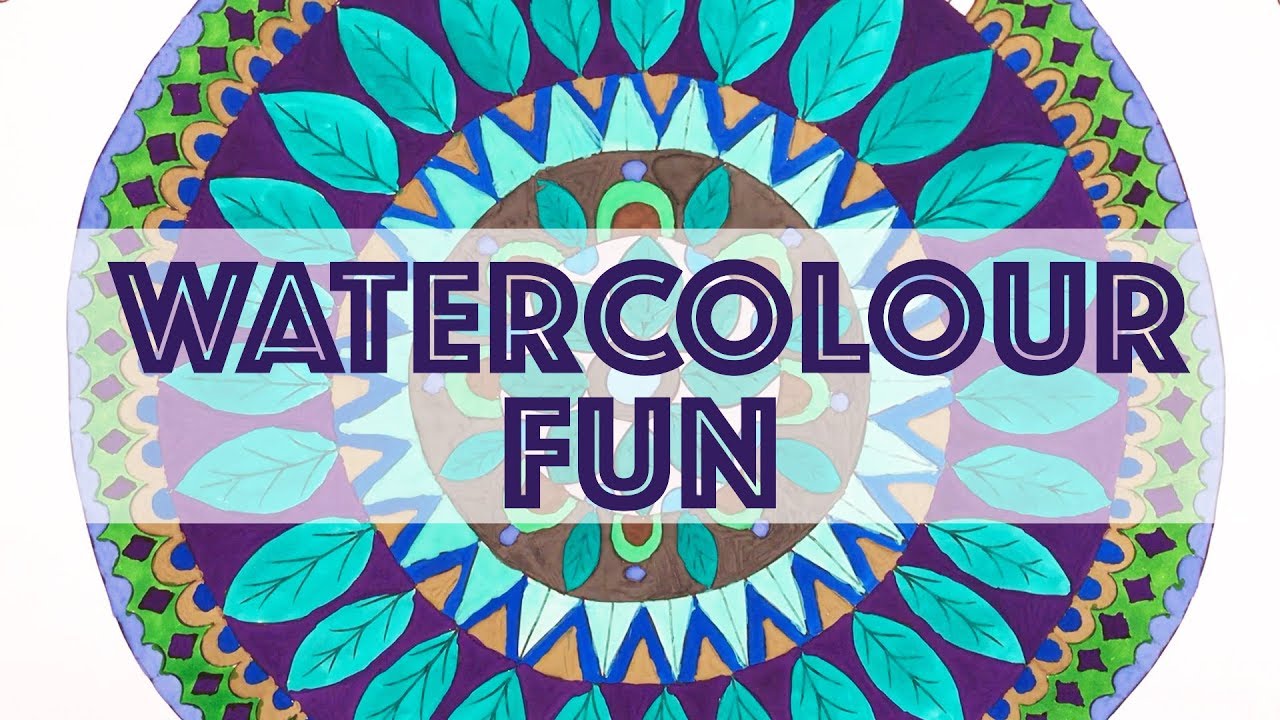 WATERCOLOUR MINDFULNESS COLOURING | Magical Brush Art ☆ - YouTube