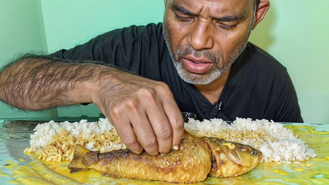 EATING SPICY WHOLE FISH CURRY WITH RICE, , | MUKBANG EATING SHOW ...