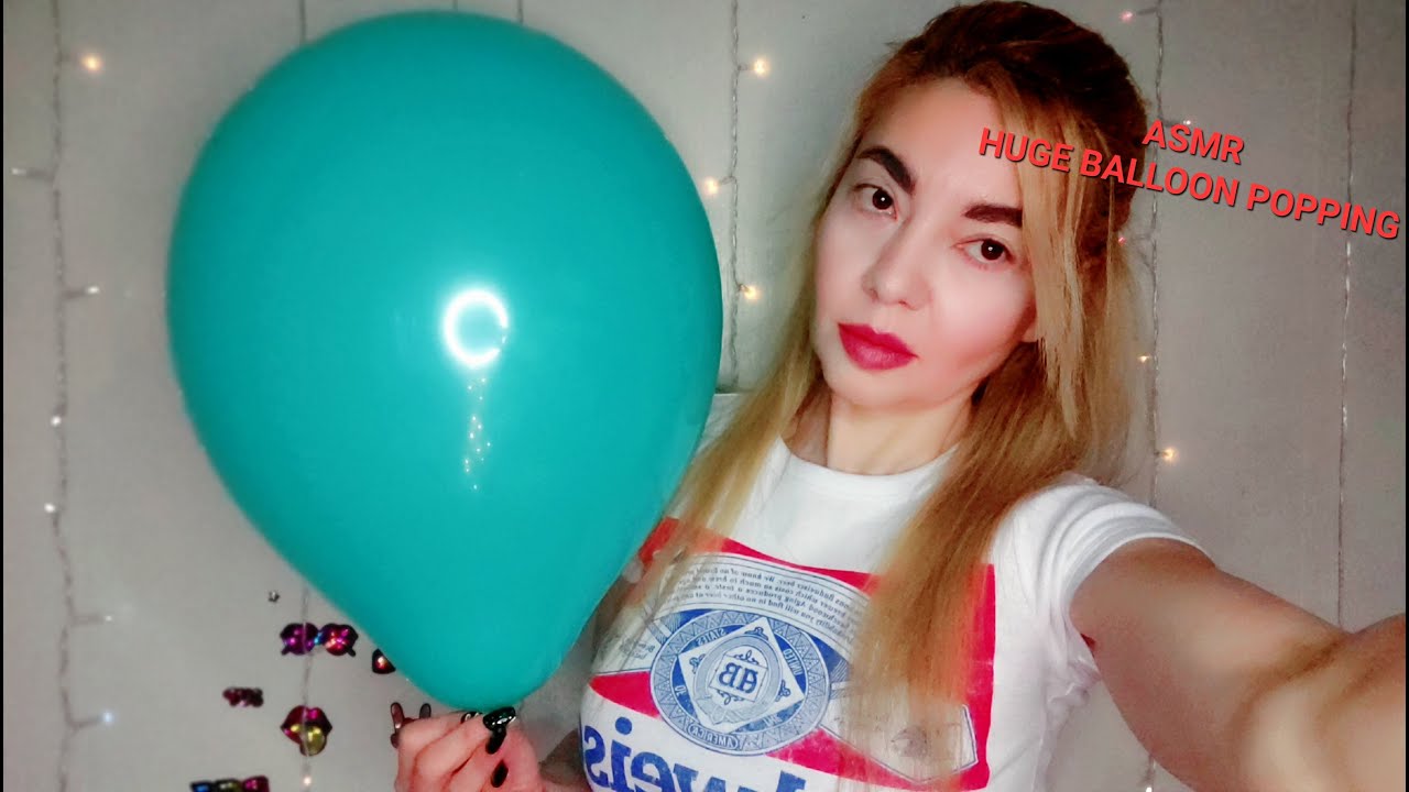 ASMR Huge Balloons 🎈Blowing Popping Scraching Bouncing Streaching 💋 - YouTube