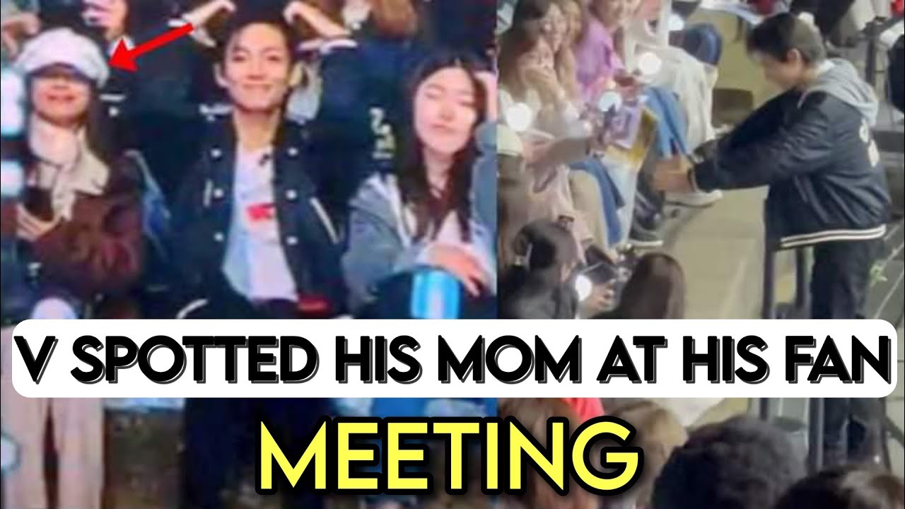 Taehyung Mom Attend V Fan Meeting, V Mom Spotted at V Fan Meeting - YouTube