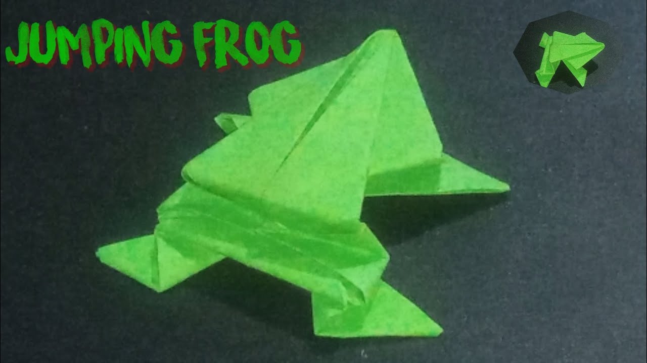 How to make a paper jumping frog - YouTube