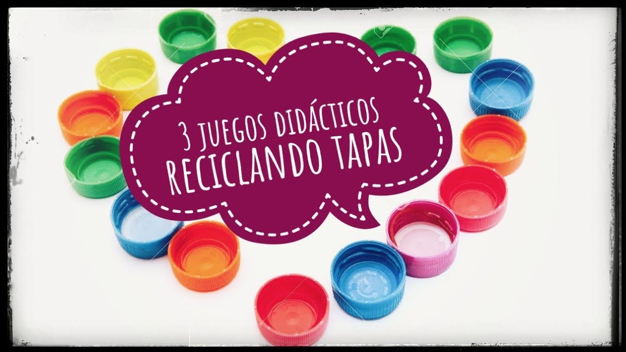 3 juegos didácticos para niños que puedes hacer reciclando tapas de ...
