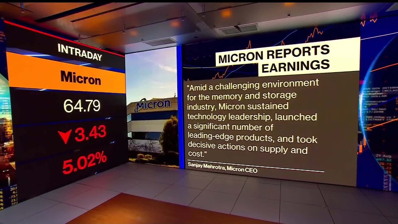 Chipmaker Micron Predicts Steep Loss in Current Quarter - YouTube