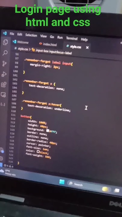 login page using html and css - YouTube