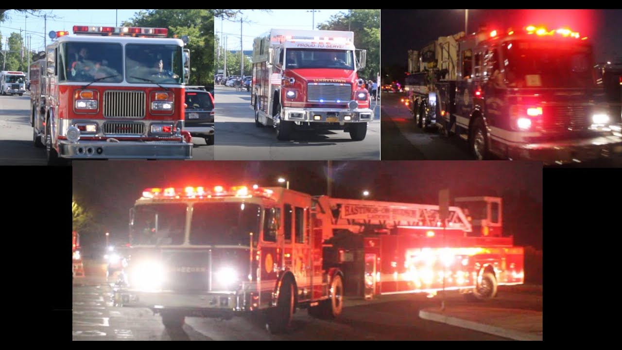 *Screaming Q!* Tarrytown FD Engine 77 & Utlity 61 Responding & TL 78 ...