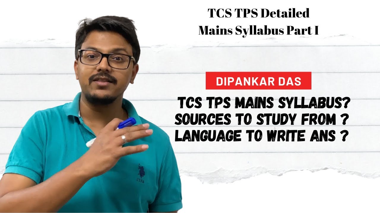 How to Analyse TCS TPS Mains Syllabus | Part 1 | TCSbaba - YouTube