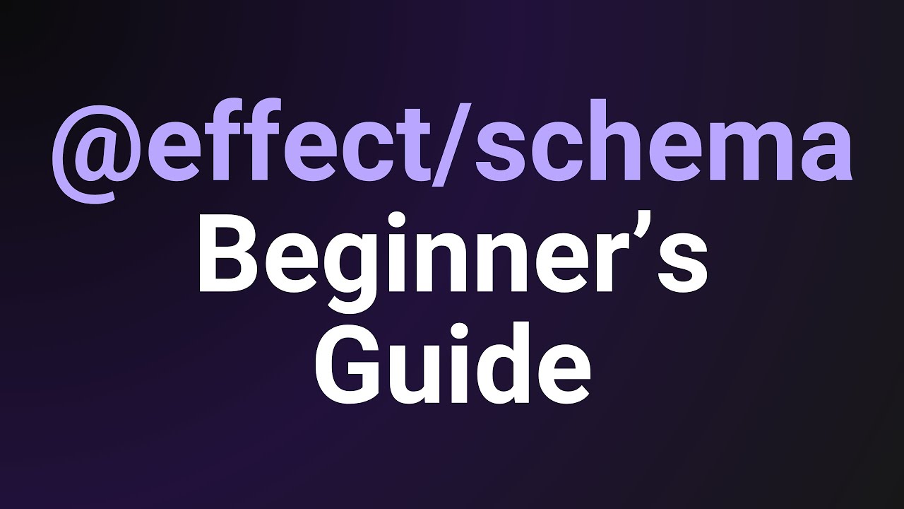 Effect Schema Crash Course - YouTube