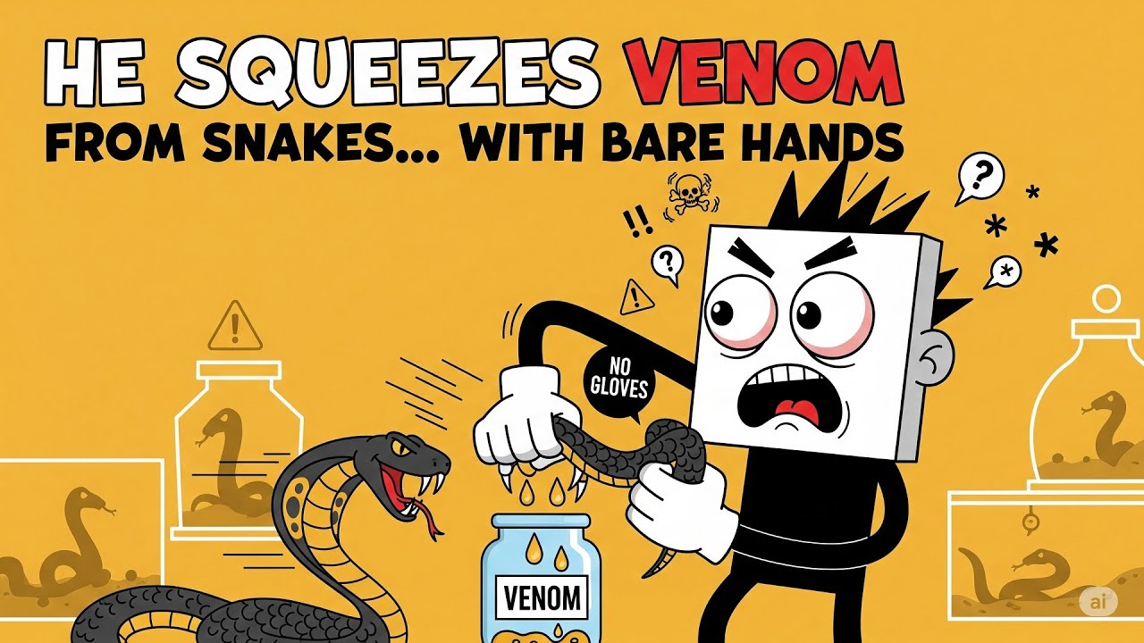 He Squeezes Venom From Snakes… With Bare Hands - YouTube
