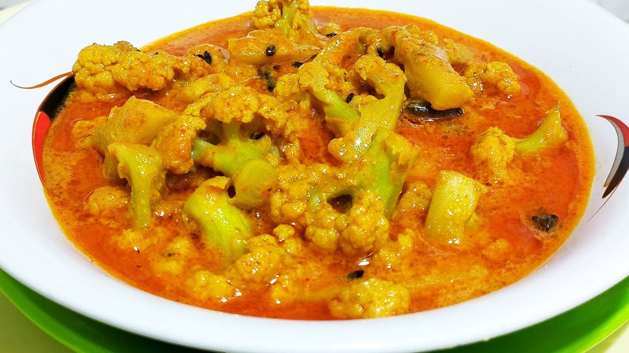 Fulkopi roast recipe | fulkopi recipe in bengali নিরামিষ ফুলকপির রোস্ট ...