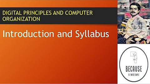 Digital Principles and Computer Organization ( CS 3351 / CS8351) - YouTube