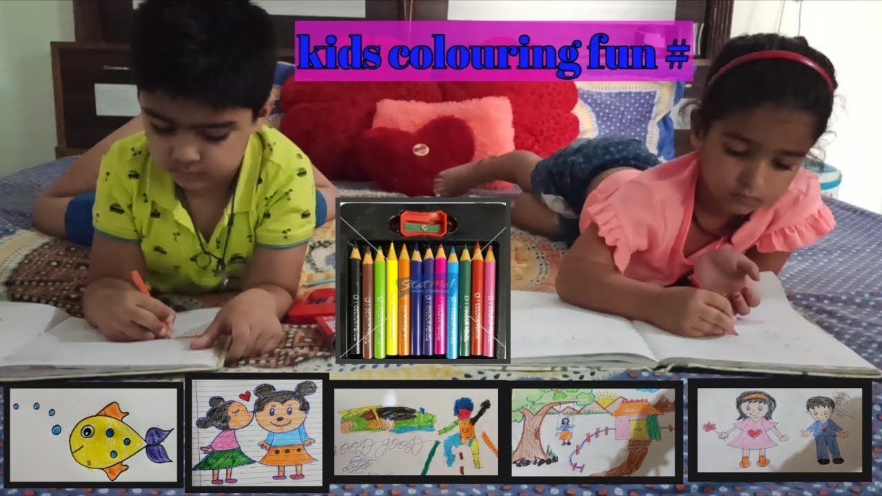 Chirag and Ritika drawing at home | drawing for kids | kids art | kids ...