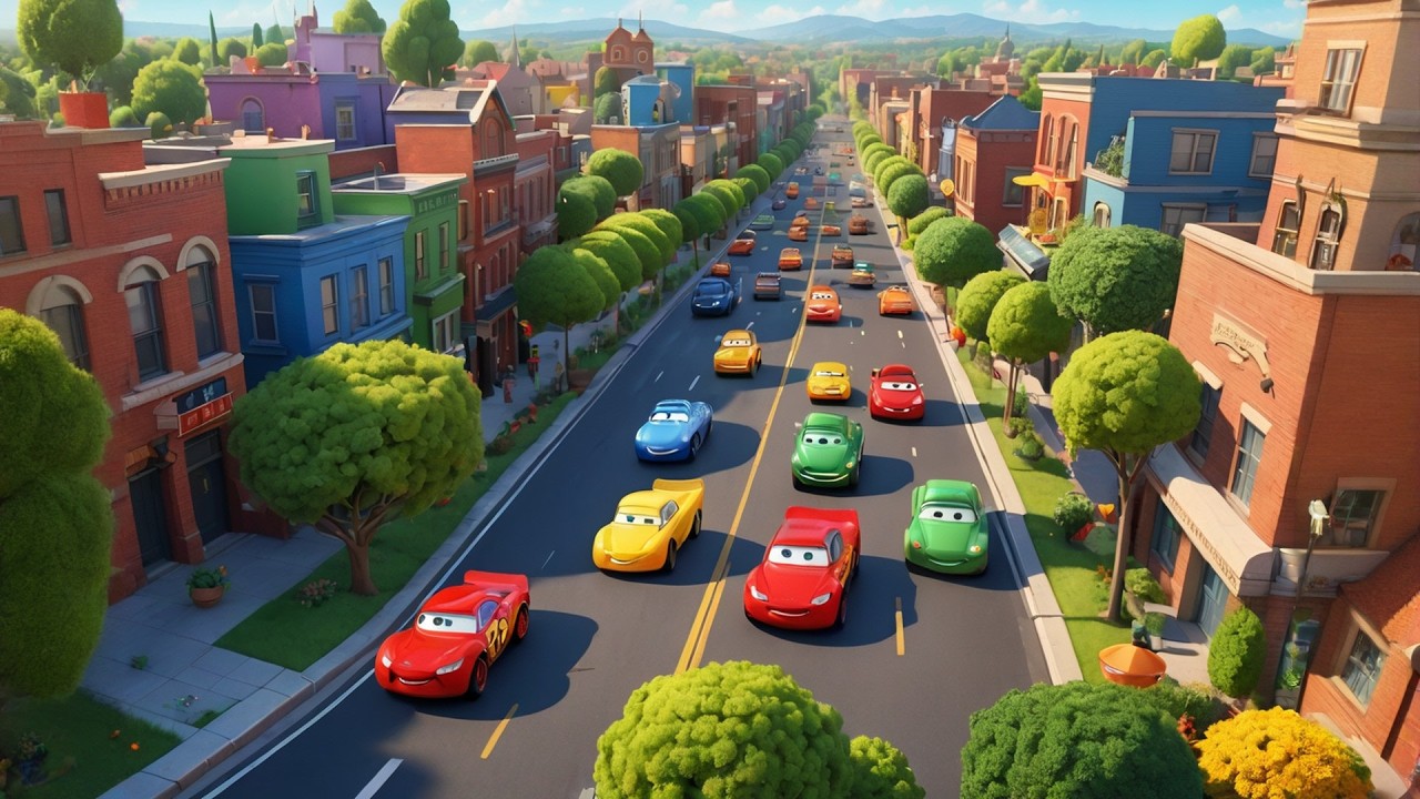 Children's Song: 🌈🎤 Sing and Learn with Colorful Cars & Healthy Foods ...