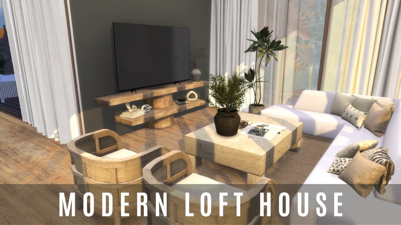 MODERN LOFT HOUSE | THE SIMS 4 | SPEED BUILD | DL + CC - YouTube