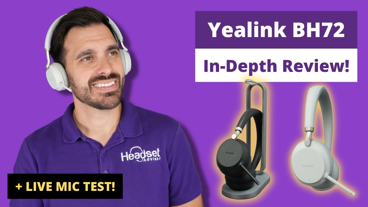 Yealink BH72 Bluetooth Wireless Headset Review! + LIVE MIC TEST! - YouTube