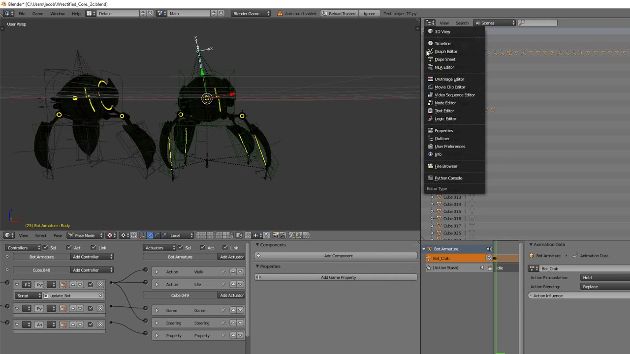 Animation of a Robot sideways crab motion. - YouTube
